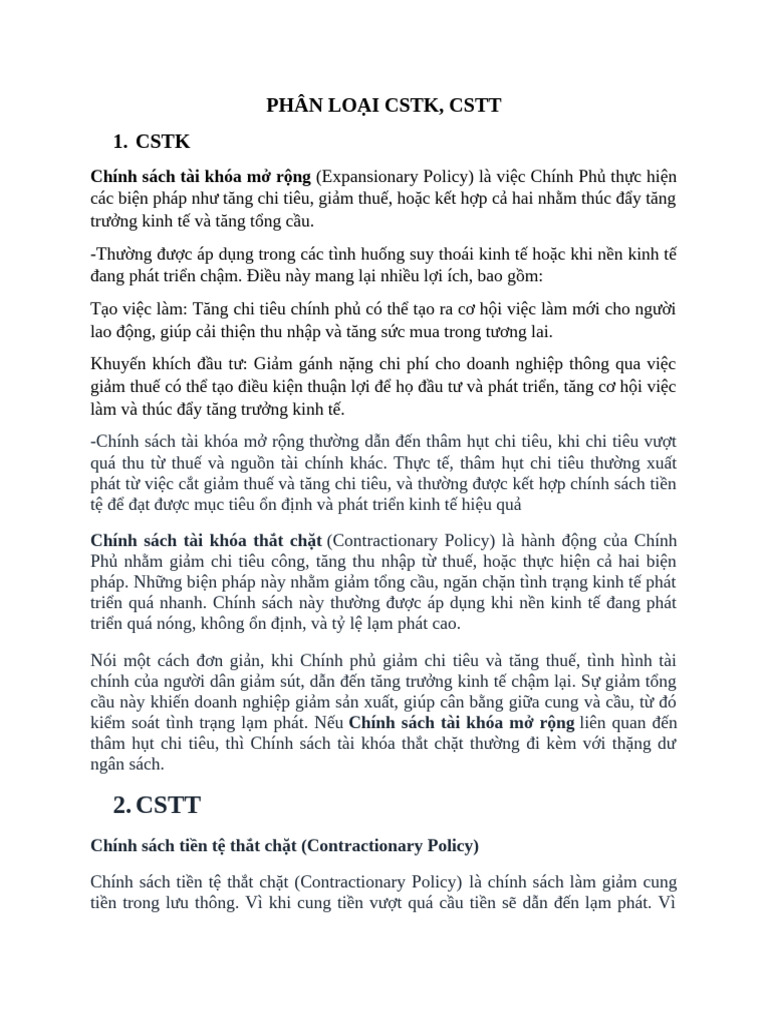 Phân Lo I CSTK CSTT | PDF