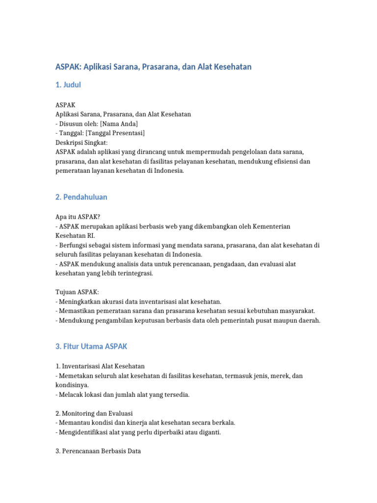 ASPAK Documentation | PDF