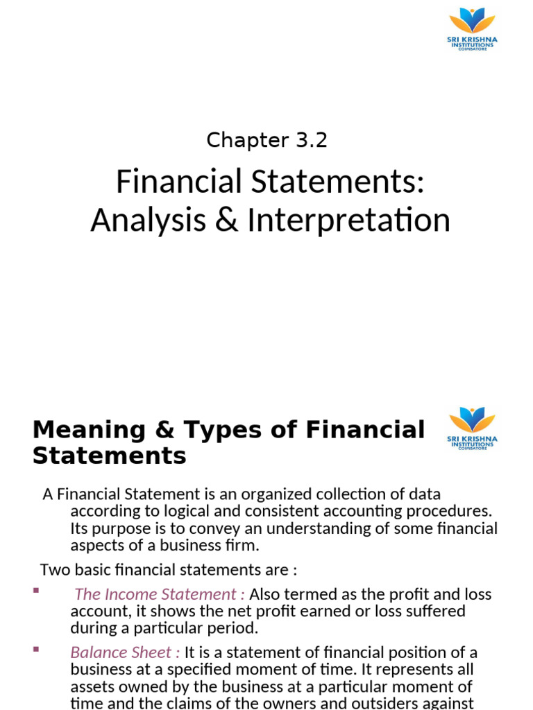 Chapter 3.2 - Financial Statement Analysis | PDF | Dividend | Equity (Finance)