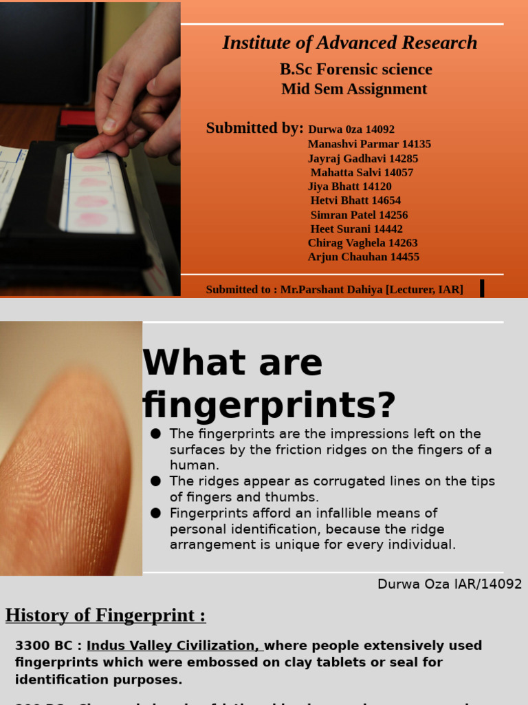Forensic Dermatoglyphics | PDF | Fingerprint
