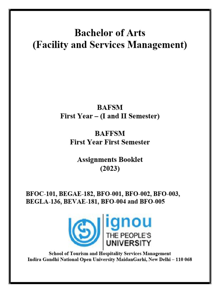 BAFSM First Year Assignment | PDF | Fire Safety | Natural Environment