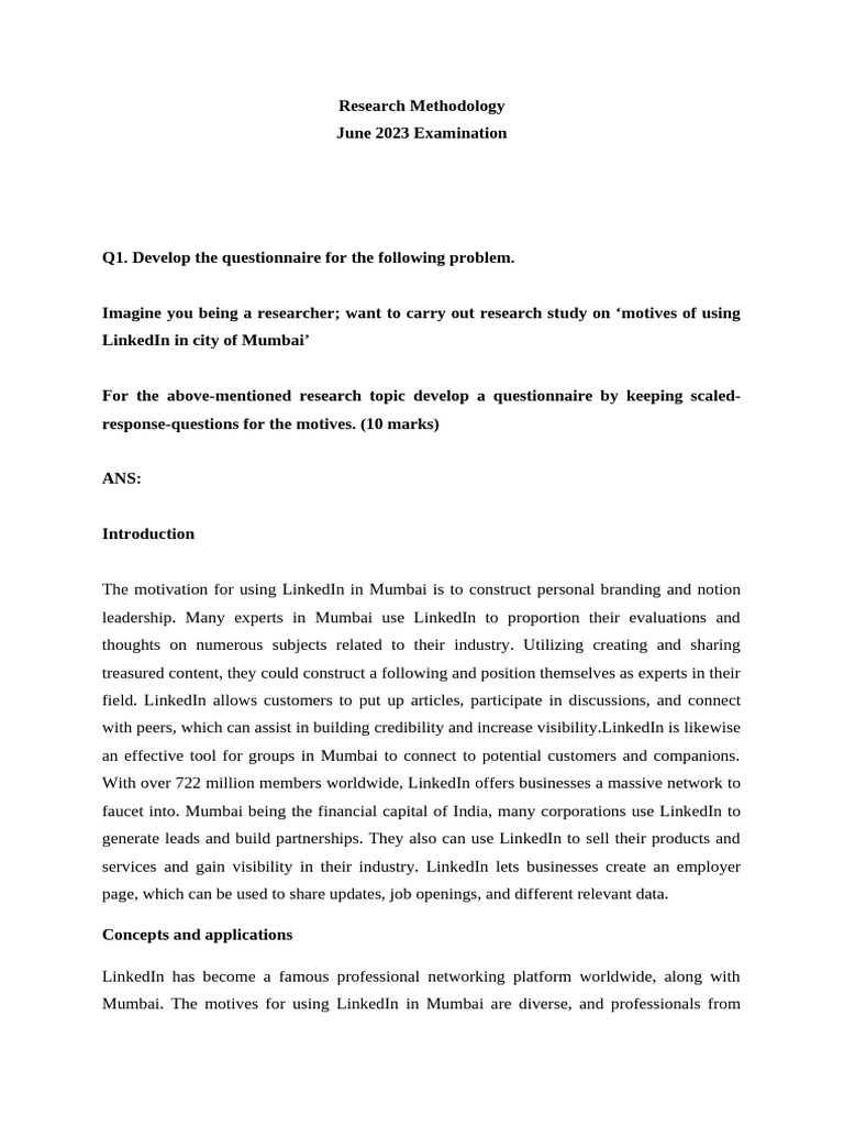 Research Methodology - BBA | PDF | Chi Squared Test | Attitude (Psychology)