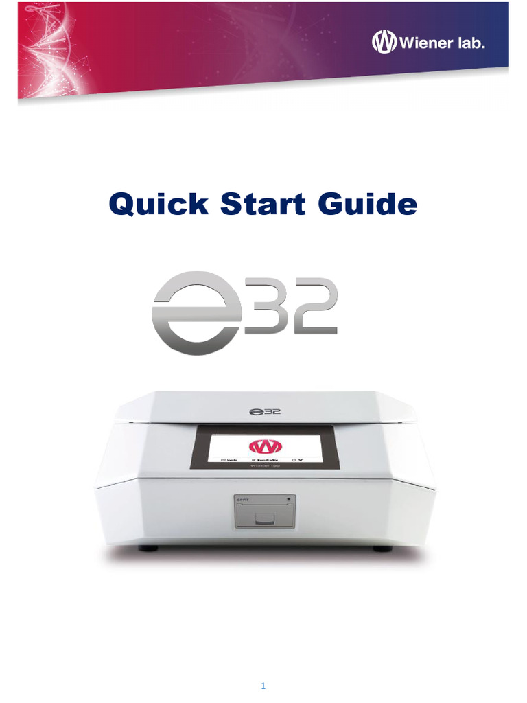 e32 Equipment Quick Start Guide | PDF