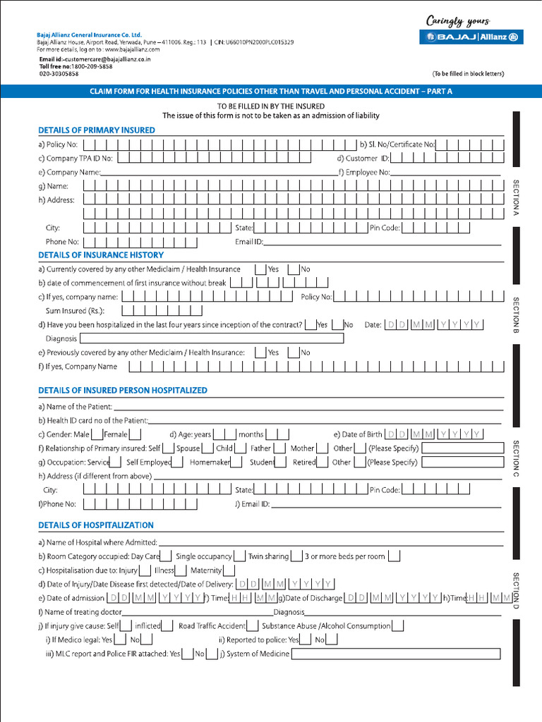 Reimbursement Claim Form | PDF