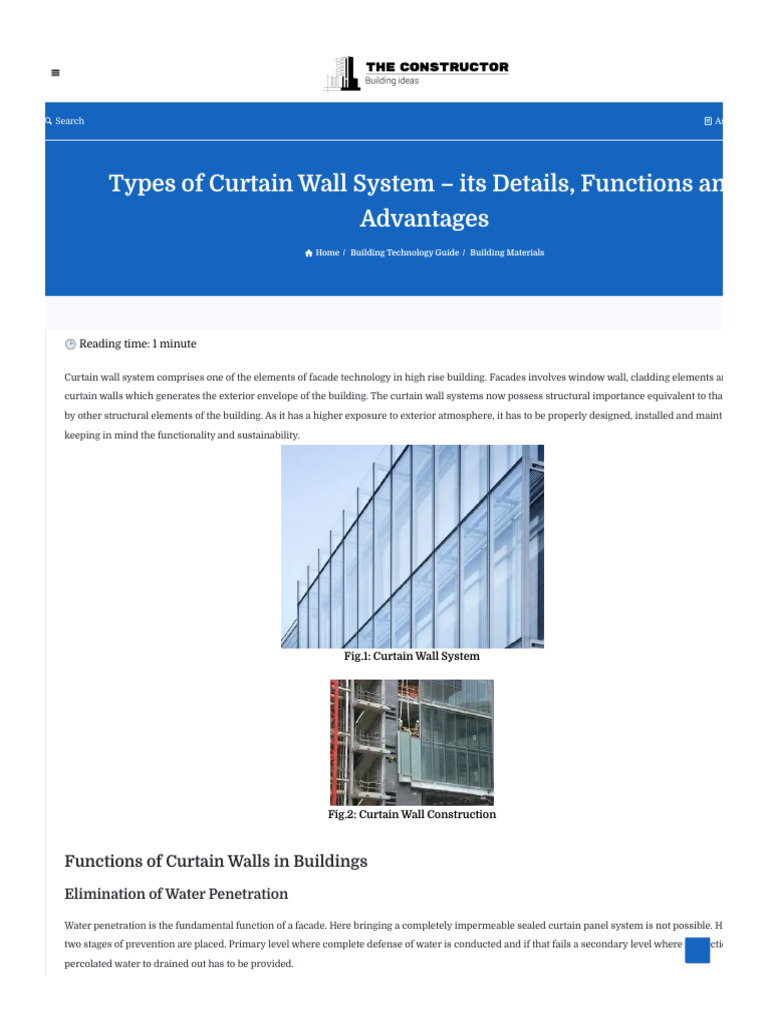 Types of Curtain Wall System - Its Details, Functions and Advantages ...