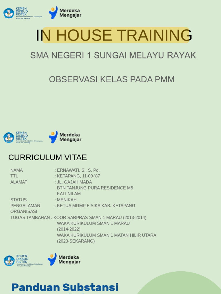 IHT SMAN1 SMR Pengelolaan Kinerja Guru Tahap Penilaian by Ernawati | PDF