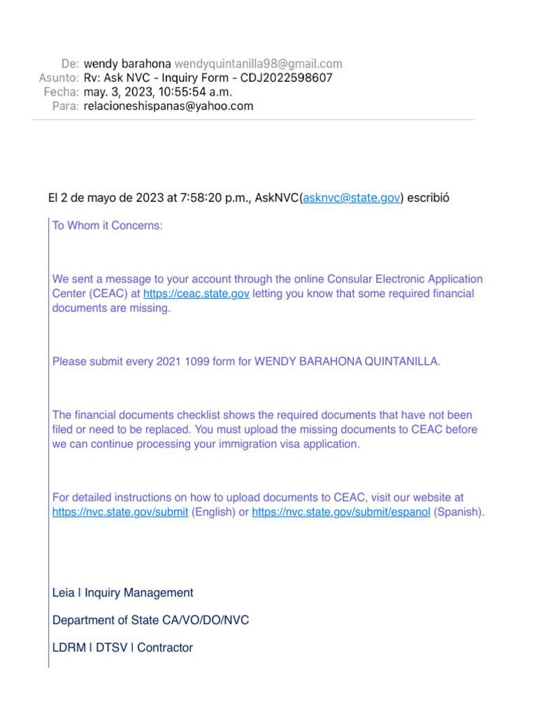 RV Ask NVC - Inquiry Form - CDJ2022598607 | PDF