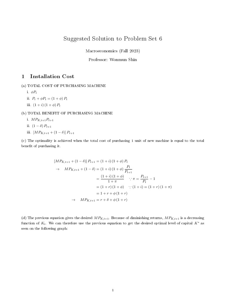 Solution_Problem_Set_6 | PDF | Demand | Economic Equilibrium Solution_Problem_Set_6 | PDF | Demand | Economic Equilibrium