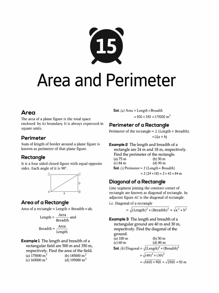 15. Area and Perimeter | PDF