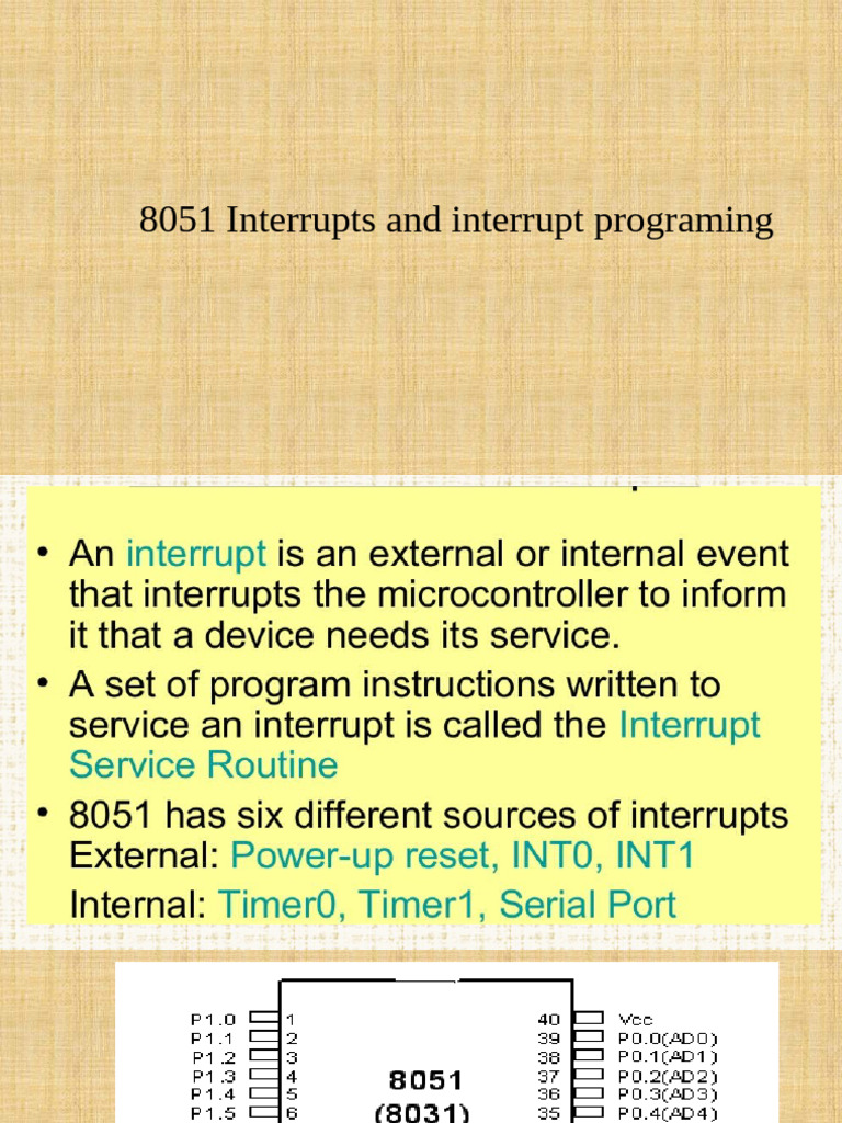 Microcontrollers - 8051 Interrupts and interrupt programing | PDF ... Microcontrollers - 8051 Interrupts and interrupt programing | PDF ...