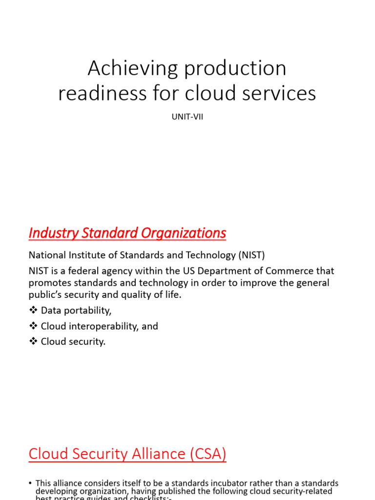 UNIT_VII | PDF | Cloud Computing | Interoperability
