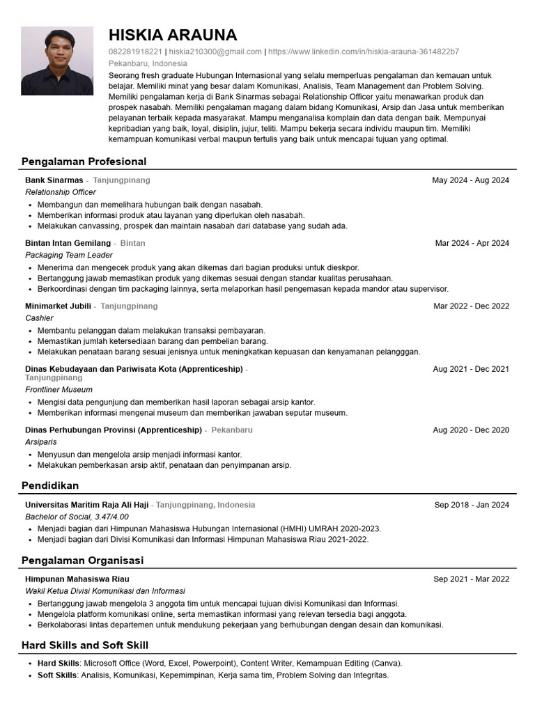 CV, Ijazah, Transkrip Nilai | PDF