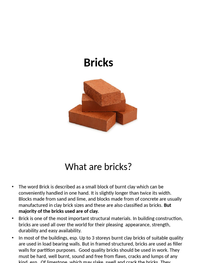 BRICK As Building Material | PDF | Brick | Lime (Material)