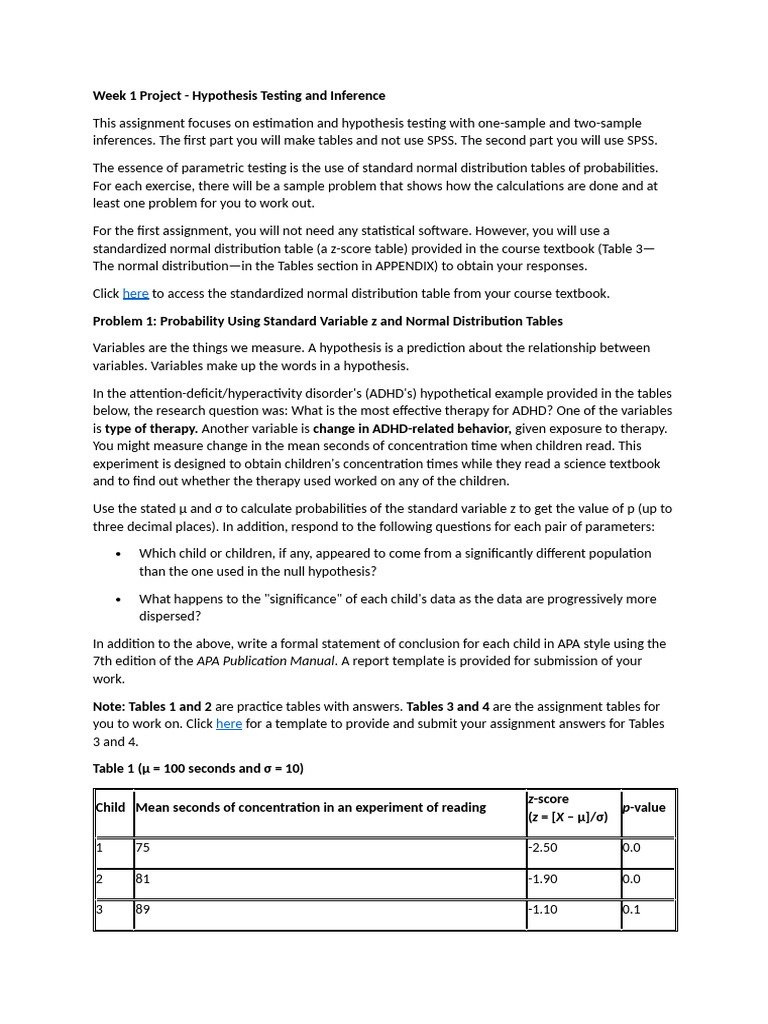 Week 1 Project | PDF | Normal Distribution | Probability Distribution