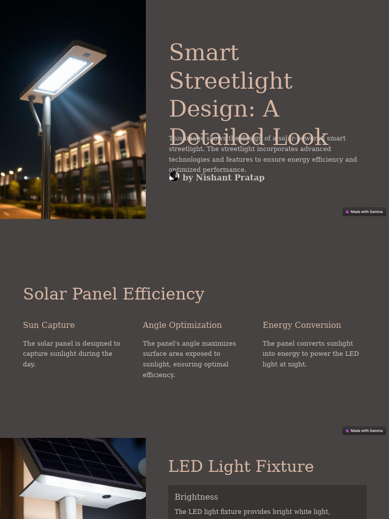 Smart Streetlight Design a Detailed Look | PDF