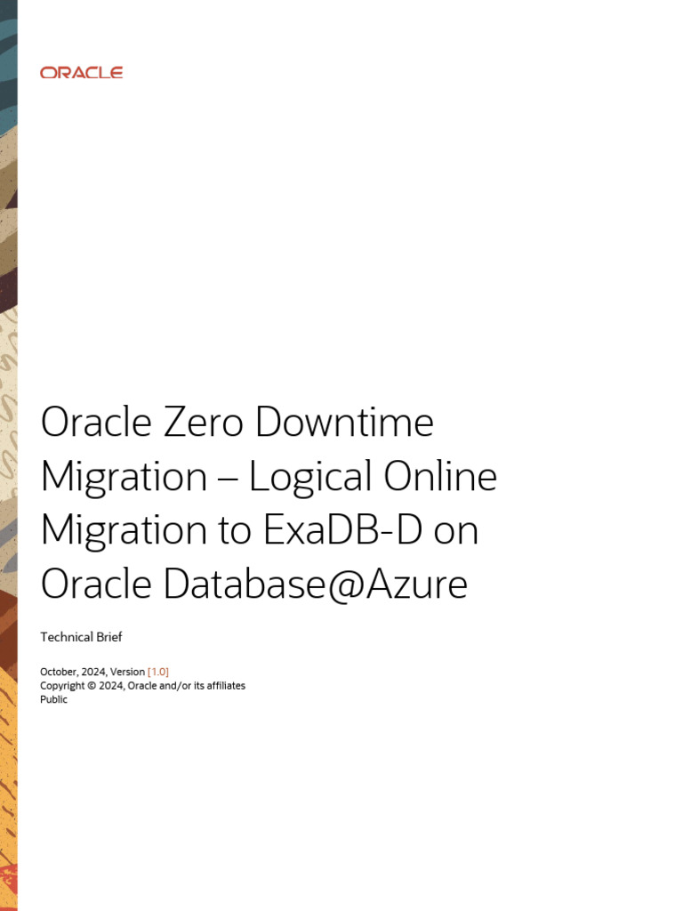 Zdm Logical Online Migration To Oracle Database Azure Pdf Databases Cloud Computing