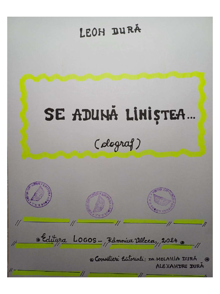 Carte Se Aduna Linistea (Olograf) | PDF