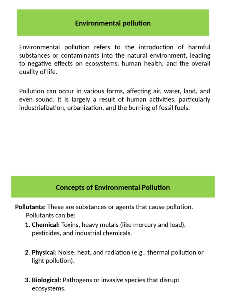 Understanding Environmental Pollution | PDF | Pollution | Water Pollution