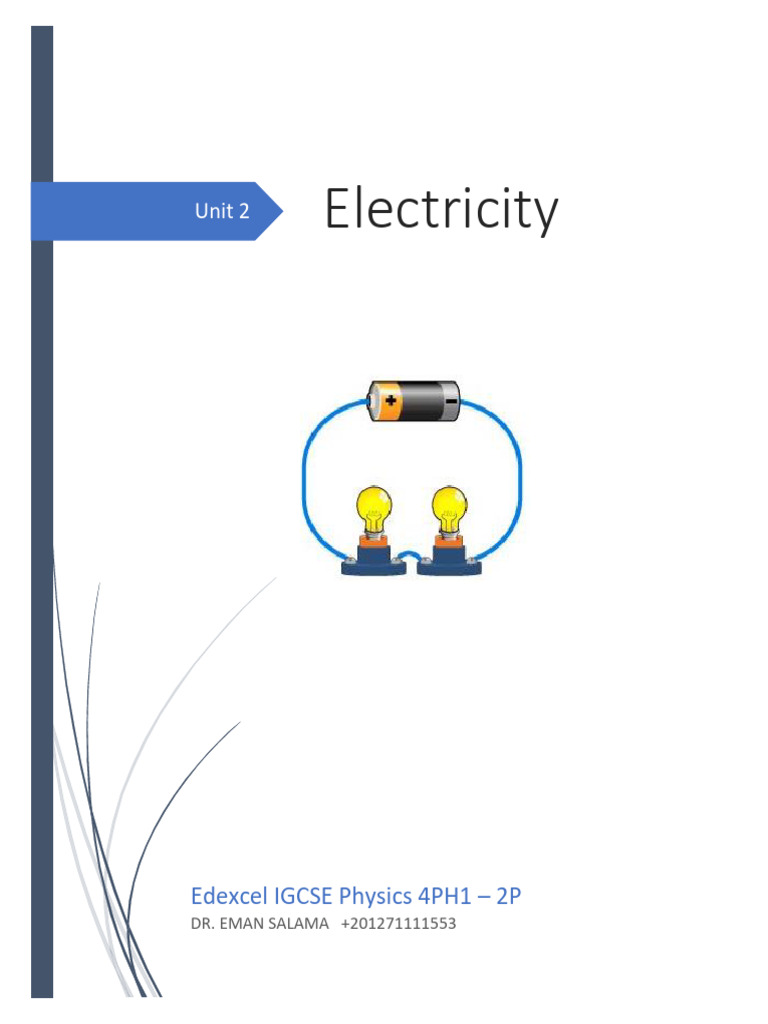 Edexcel IGCSE Physics: Electricity Unit | PDF | Electricity | Electric Charge