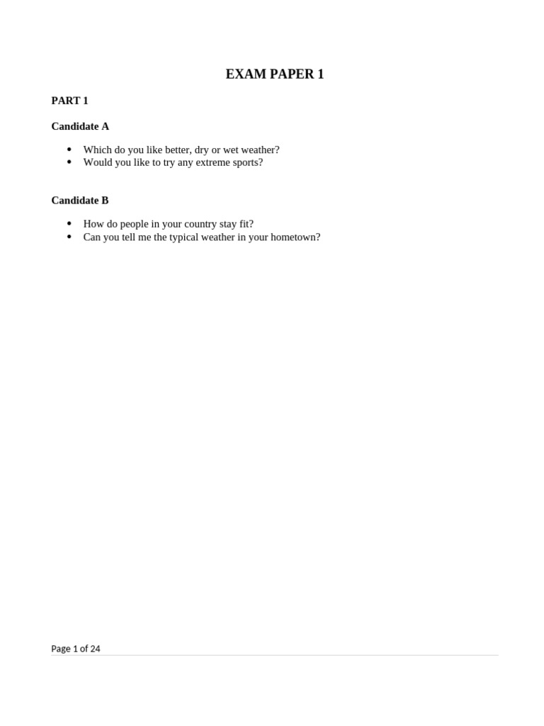 Speaking 2 Sample Test Pdf
