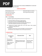 Single Point Lesson Example and Format Contents | PDF | Knowledge ...