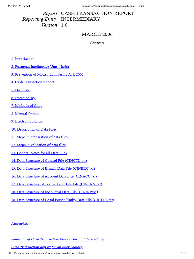 Cash Transaction Report | PDF | Computing