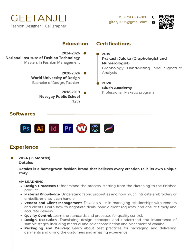 White Professional Web Designer Resume | PDF | Embroidery | Graphology