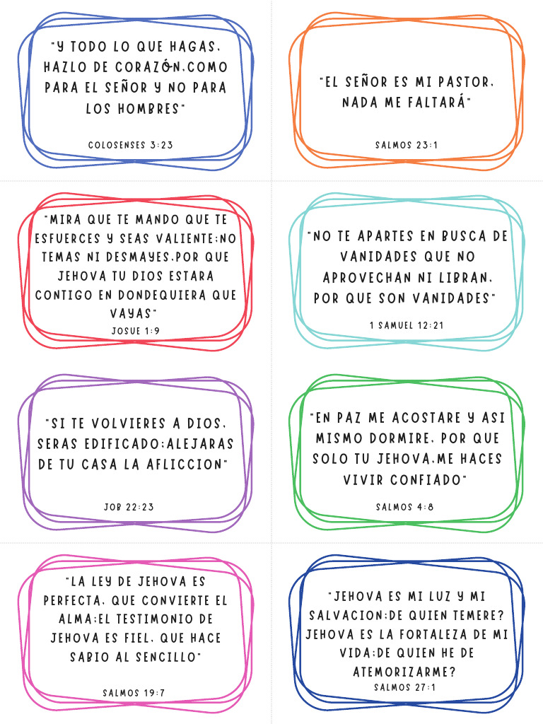 Versiculos para memorizar-niños .pdf | PDF | Dios | Salmos