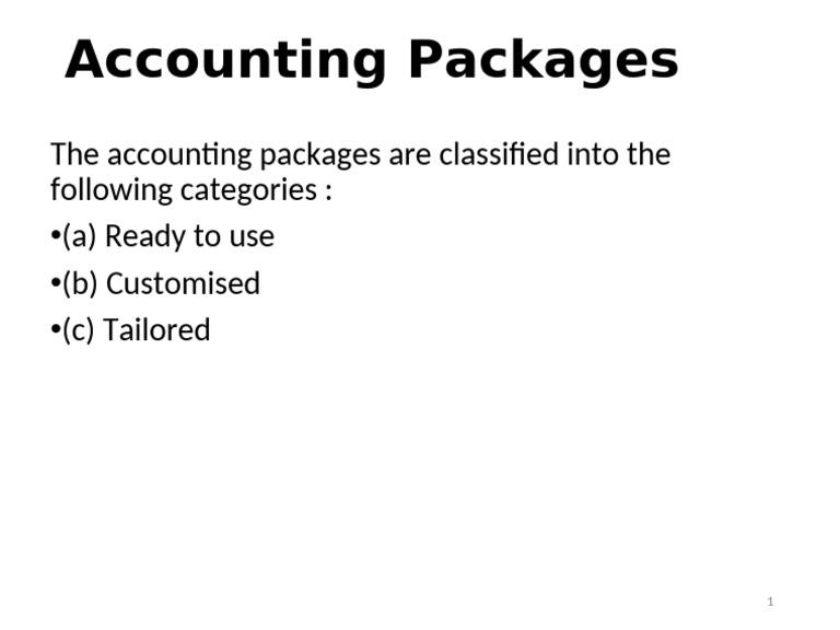 Accounting Packages | PDF
