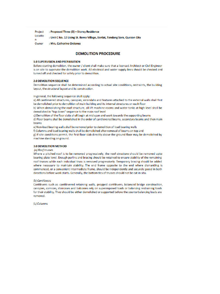 Demolition-Procedure Eng | PDF