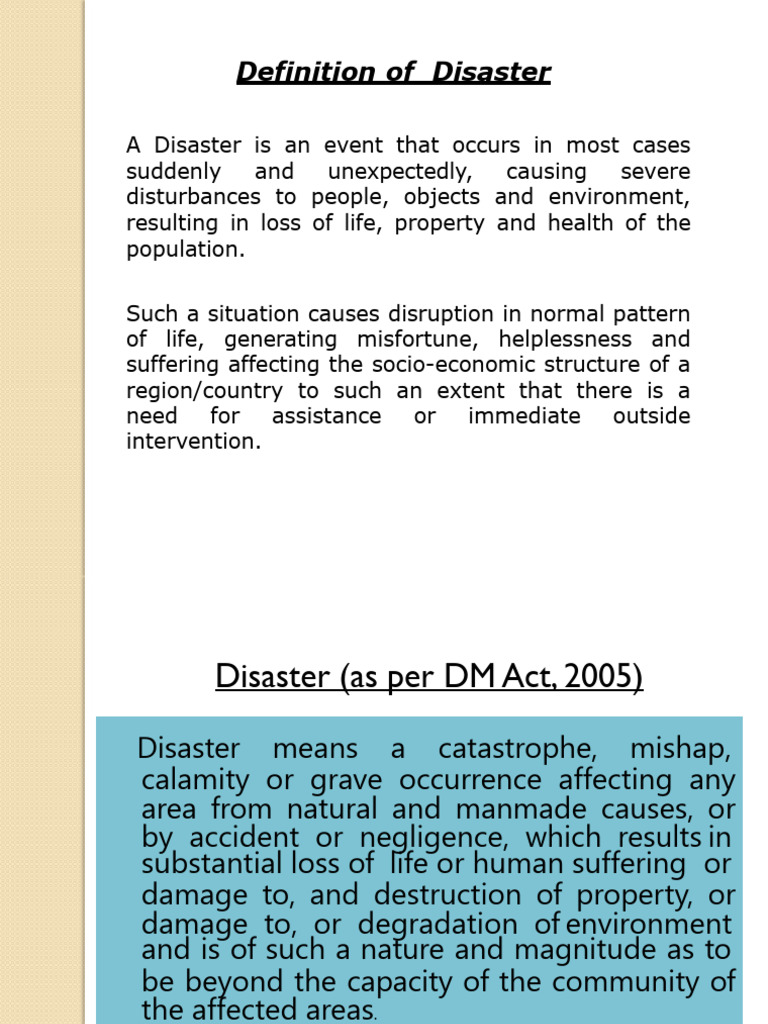 Disaster Managment-Notes | PDF | Emergency Management | Risk