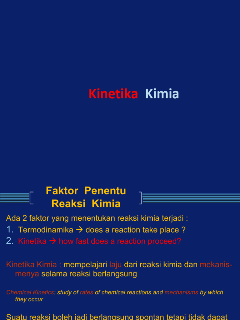 5) Kinetika Kimia (Pak Arif) | PDF