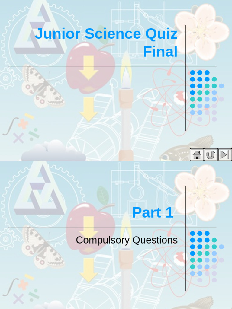 Junior Science Quiz: Compulsory Questions | PDF | Water | Oxygen