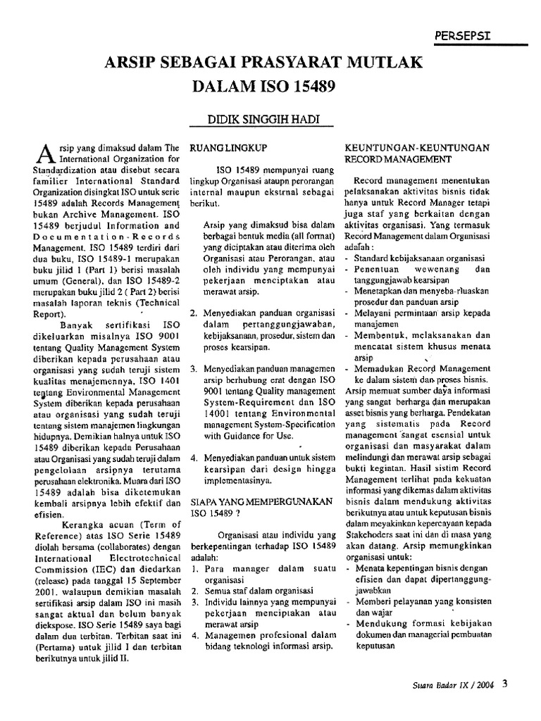 Arsip dalam ISO 15489_compressed | PDF