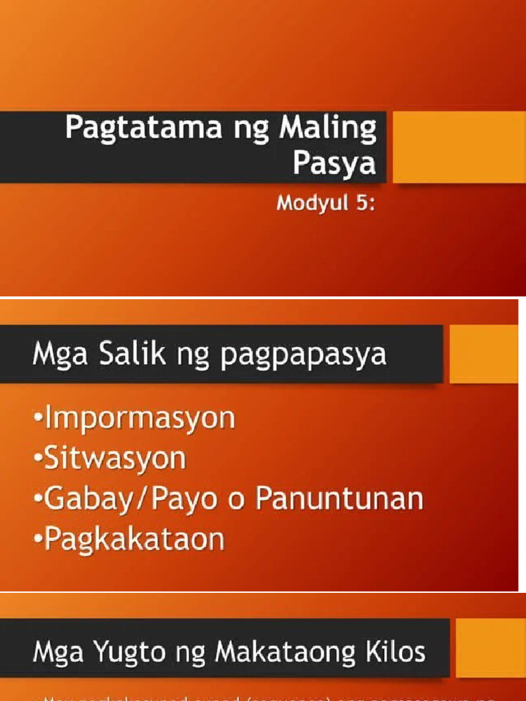 Esp10-Modyul 5 Pagtatama NG Maling Pasya | PDF