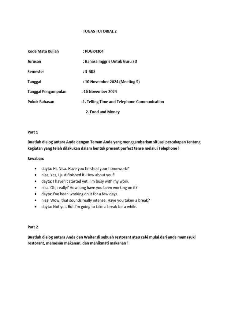 TUGAS TUTORIAL 2 bing | PDF