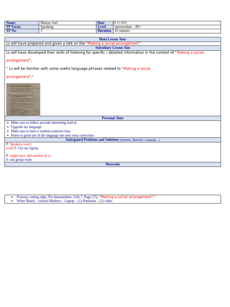 Guided Speaking Lesson Plan | PDF | Cognitive Science | Human Communication