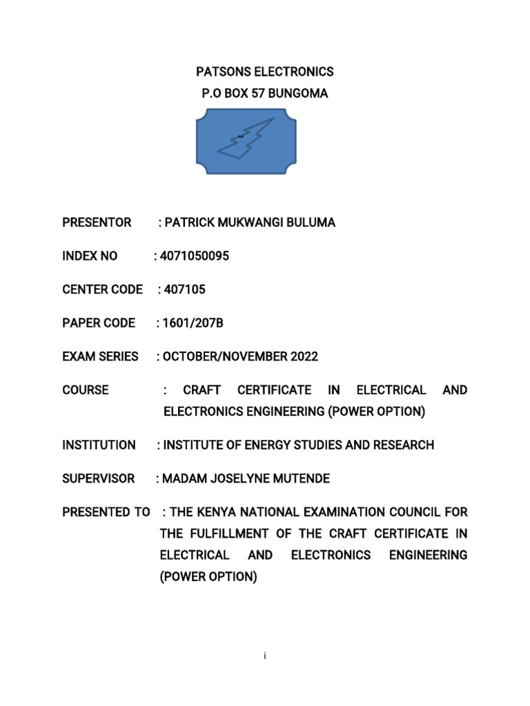 PATSONS ELECTRICAL BS PLAN | PDF | Expense | Net Income