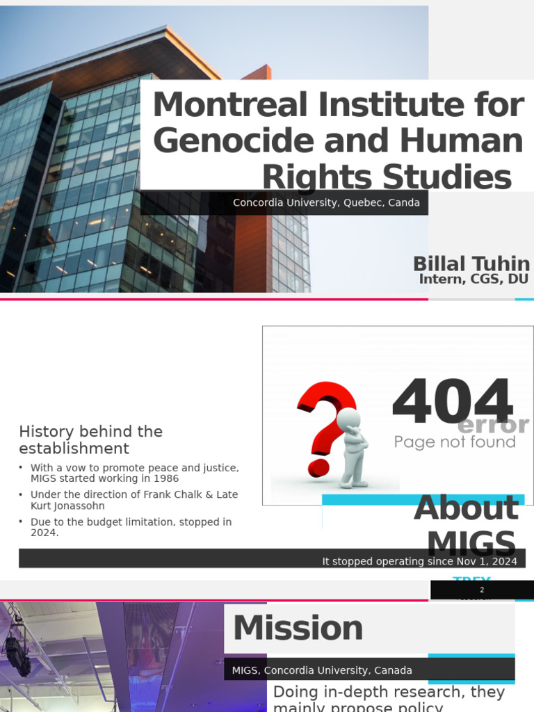 Montreal Institute for Genocide and Human Rights Studies, CGS | PDF