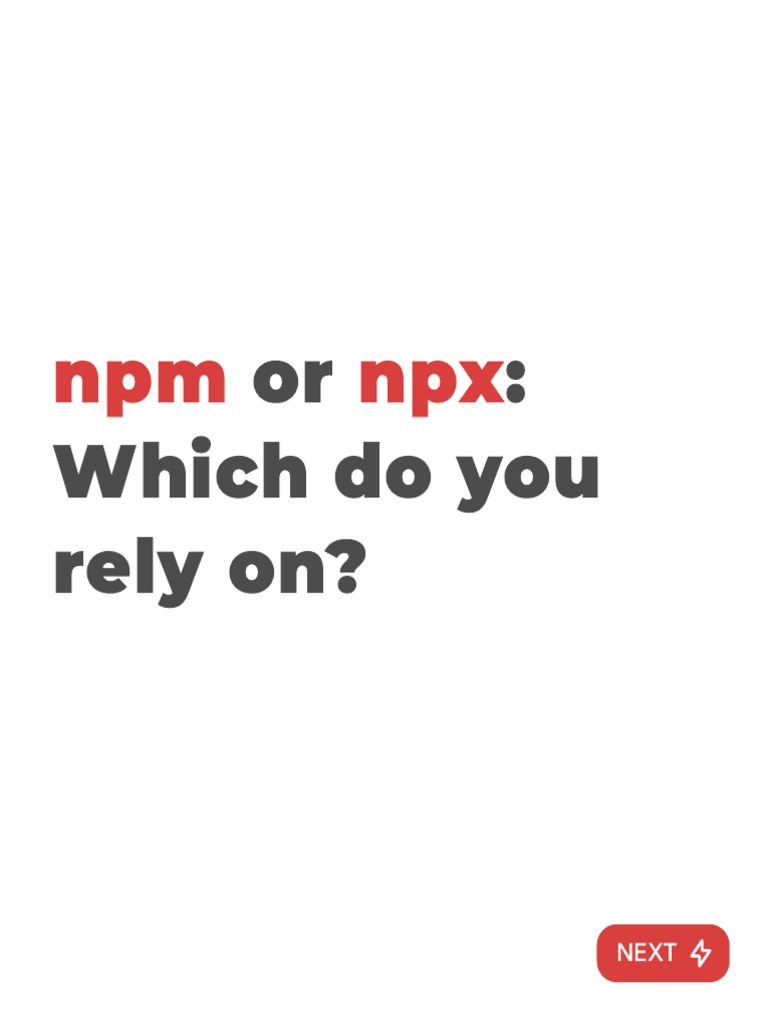 NPM or NPX | PDF