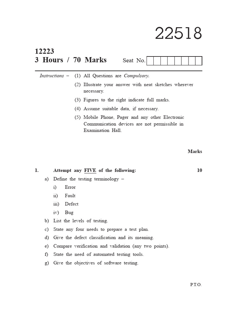 22518 w2022 | PDF | Software Testing | Software