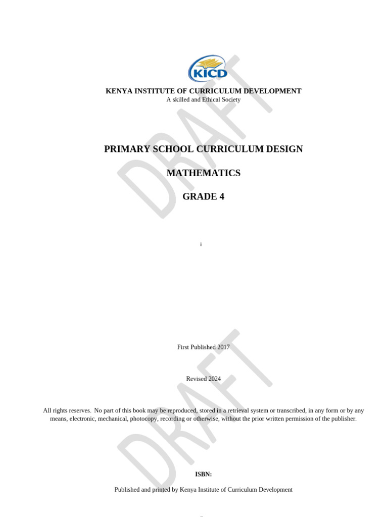 Grade 4 Mathematics | PDF | Learning | Measurement