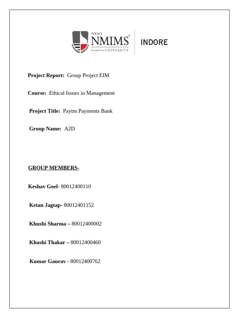 EIM Group Project Report Trim 1 | PDF | Regulatory Compliance | Banks
