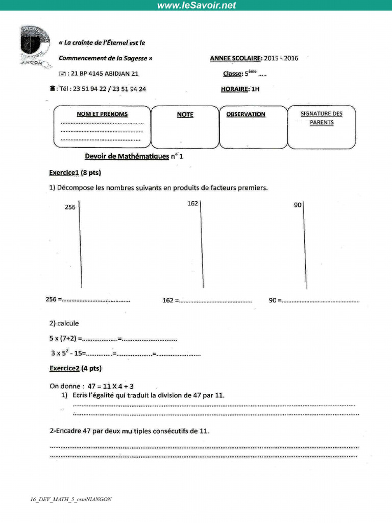 16 Dev Math 5 Csmniangon | PDF