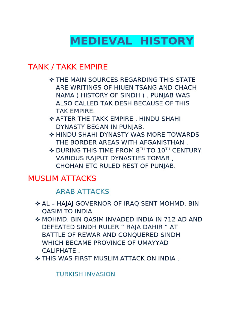 Medieval History | PDF