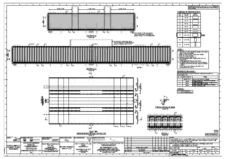 DDI 303-RA-TNU-TYPICAL REINFORCEMENT DETAILS OF PILE CAP-P10 INTEGRAL ...