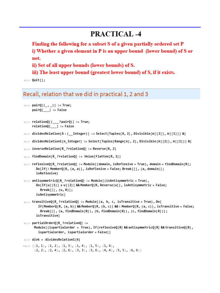 practical 4_MM | PDF | Mathematical Relations | Mathematical Logic