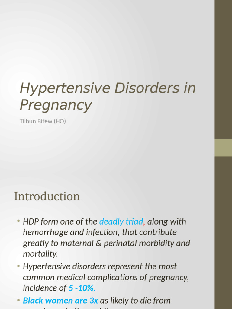 Hypertensive Disorders in Pregnancy | PDF | Hypertension ...