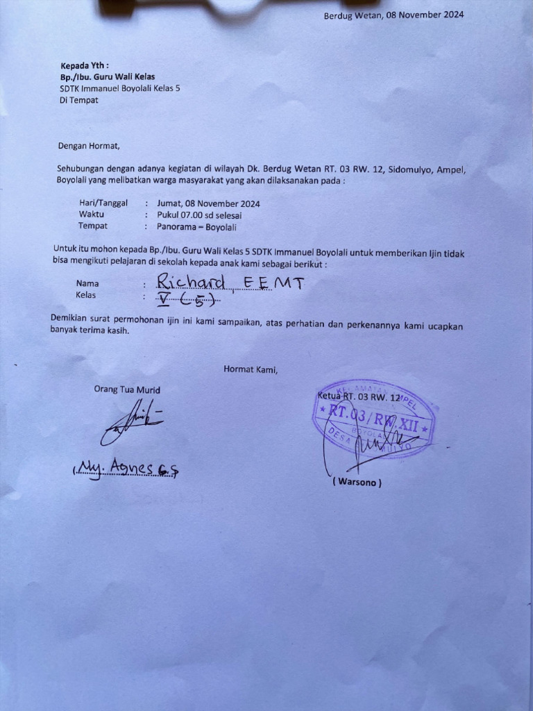 Surat Ijin Icat | PDF