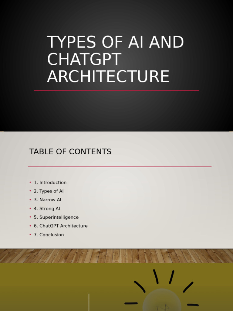 Types Of Al And Chatgpt Architecture Pdf Artificial Intelligence Intelligence Ai And Semantics